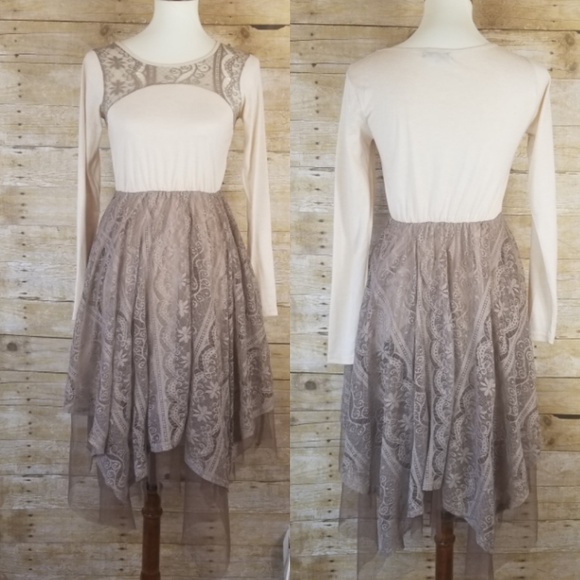 Ryu | Dresses | Womens Ryu Tulle Lace Tea Dress Modcloth Anthro | Poshmark